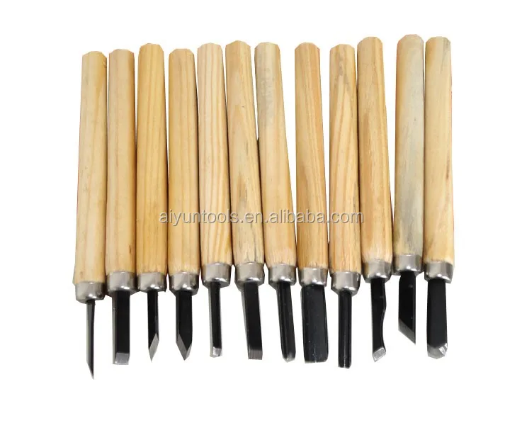 12pcs/set Hand Wood Carving Chisels Knife For Basic Woodcut Working Diy ...