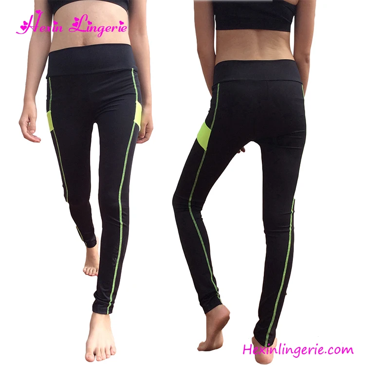 Compression Grey Women In Tight High Waist Yoga Pants With Pocket - Buy ...