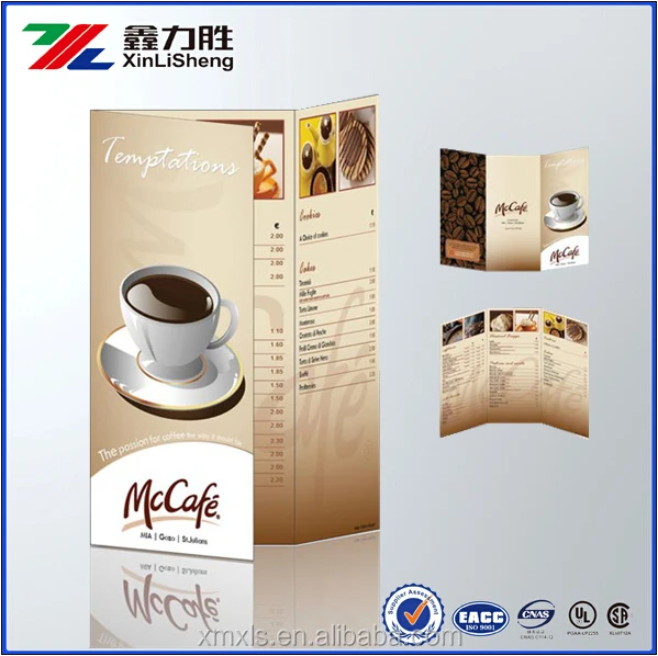 Elegant Restaurant Menu/leaflets Designs With Cmyk Printing / Custom ...