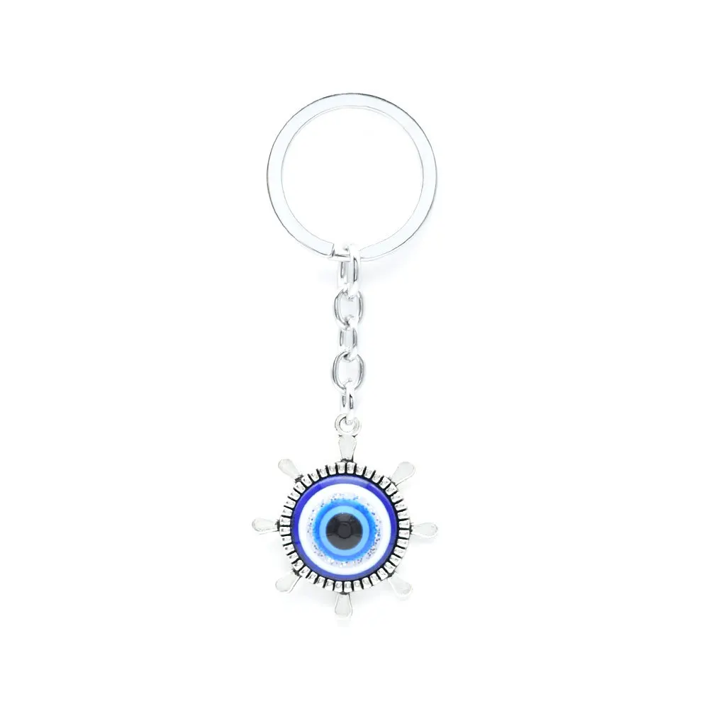 Boat Anchor Car Keychain Turkish Glass Evil Eye Key Ring Pendant - Buy ...