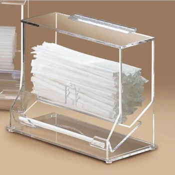 Clear Acrylic Straw Dispenser Holder Display Stand Lucite Straws ...