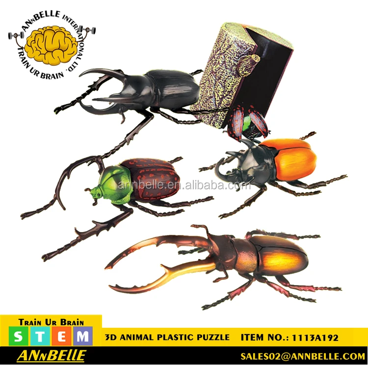 3D Puzzle Beetle Block Capsule Insects Toys Surprise Toys