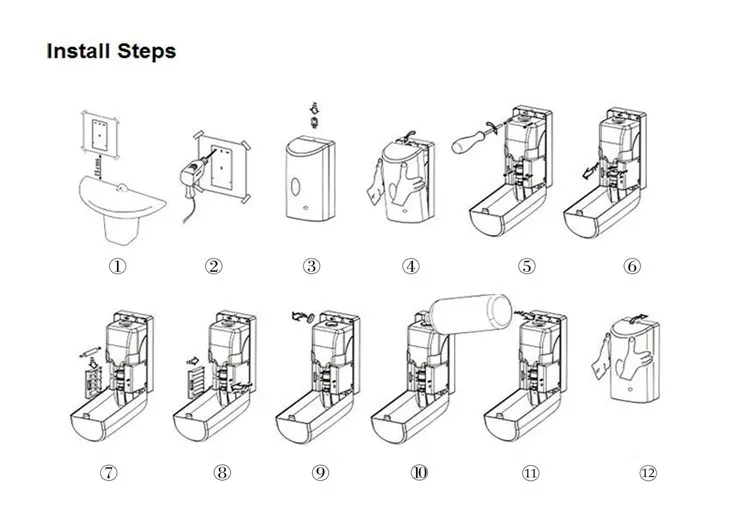 Wall Mounted Sensor Automatic Pure Hand Sanitizers Soap Dispenser - Buy ...