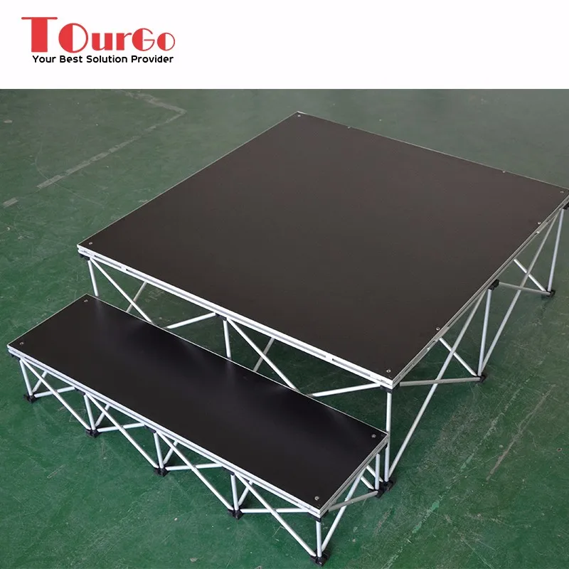 Tourgo 4x8 Aluminum Outdoor Portable Stage with Stage Ramps| Alibaba.com
