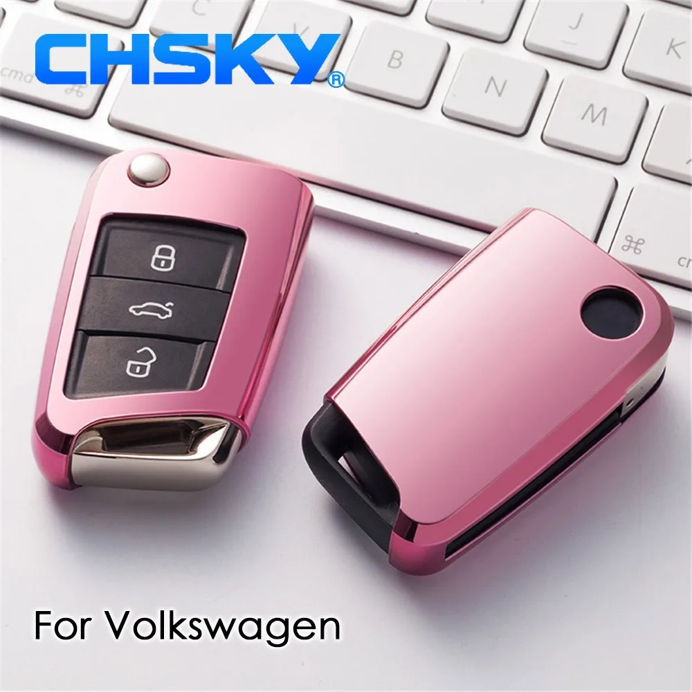 CHSKY TPU Replace Car Key Case Comfort Access Function for Golf 7 6 5 ...