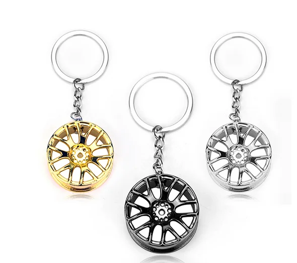 Automotive Wheel Hub Key Ring Modified Car Parts Metal Key Chain Car ...