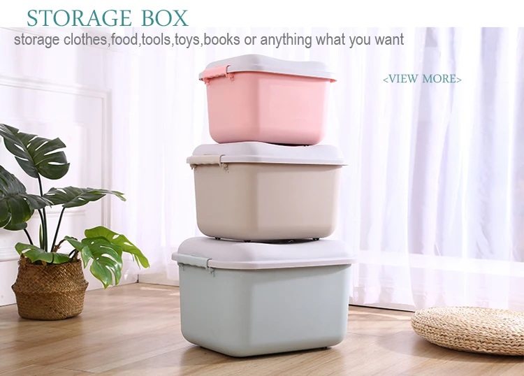 Multipurpose Custom Lockable Plastic Cloth Storage Box With Handle ...