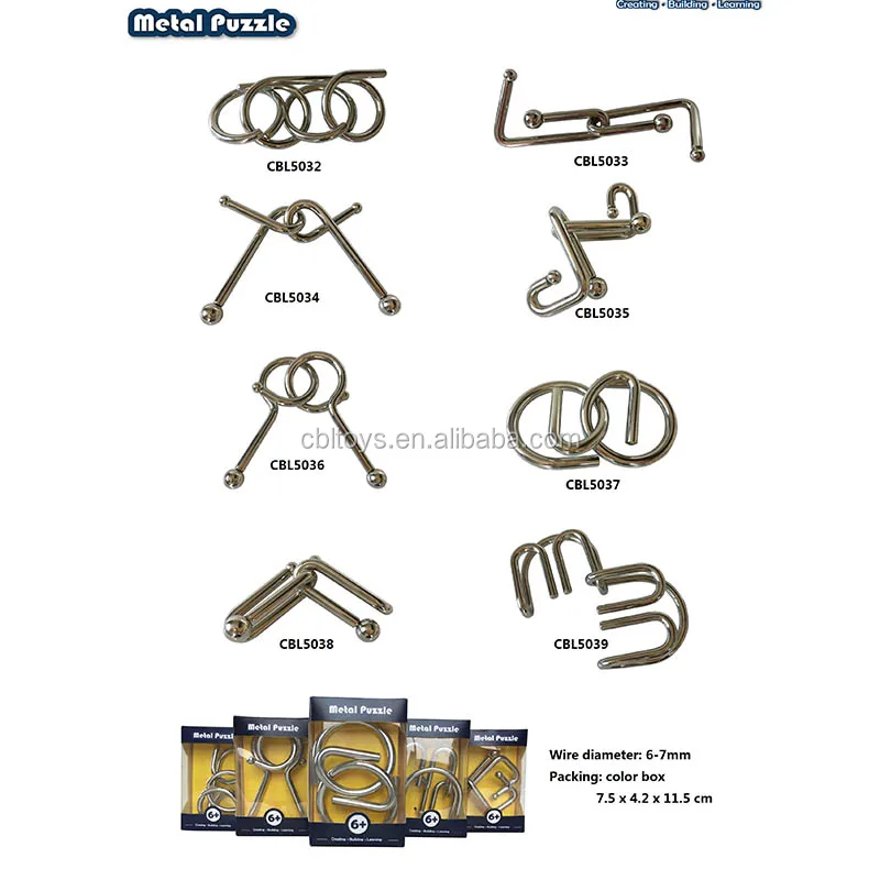 Interlocking Metal Puzzle Classic Iq Metal Puzzle Brain Teaser M Shaped ...