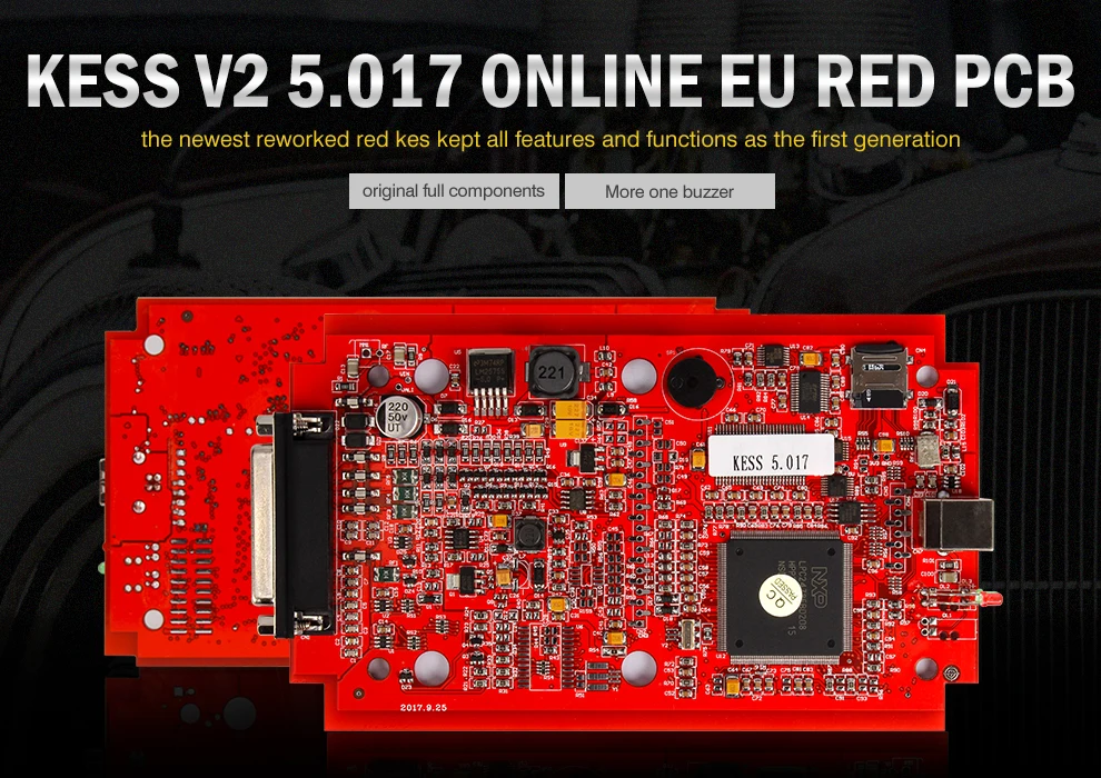 Kess V2 Red Pcb No Token Limited Newest Obd2 Ecu Chip Tuning Kess V5 ...