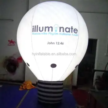 Led Light Inflatable Giant Helium Bulb Balloon/ Pvc Inflatable Bulb ...