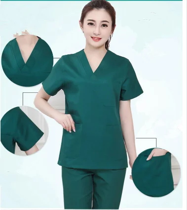 Short Sleeve Modern Nurse Uniform - Comfort & Professionalism