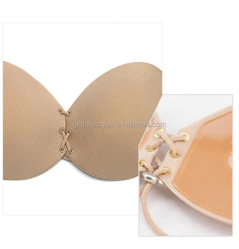 Bio-plastic Thin Section Seamless Invisible Bra Gathered Wedding Chest ...
