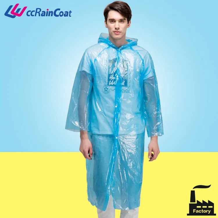 Emergency Disposable Rain Poncho Heavy Duty Long Raincoat - Buy Heavy ...