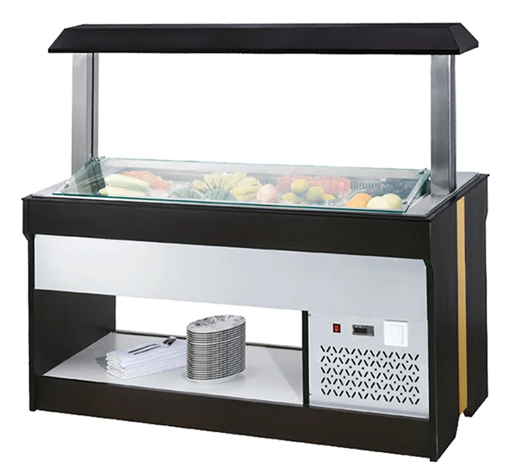 Junjian Square Lift-up Stainless Steel Counter Chilled Buffet Display ...
