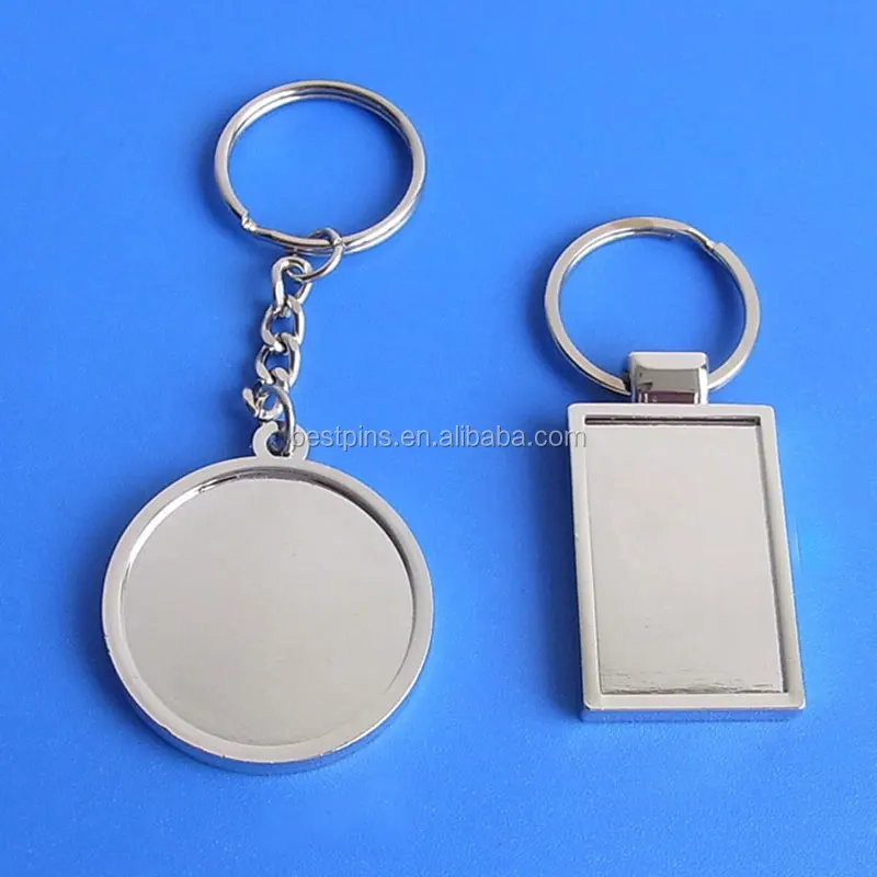 Free Sample Custom Blank Keychain,Silver Polished Laser /print Metal ...