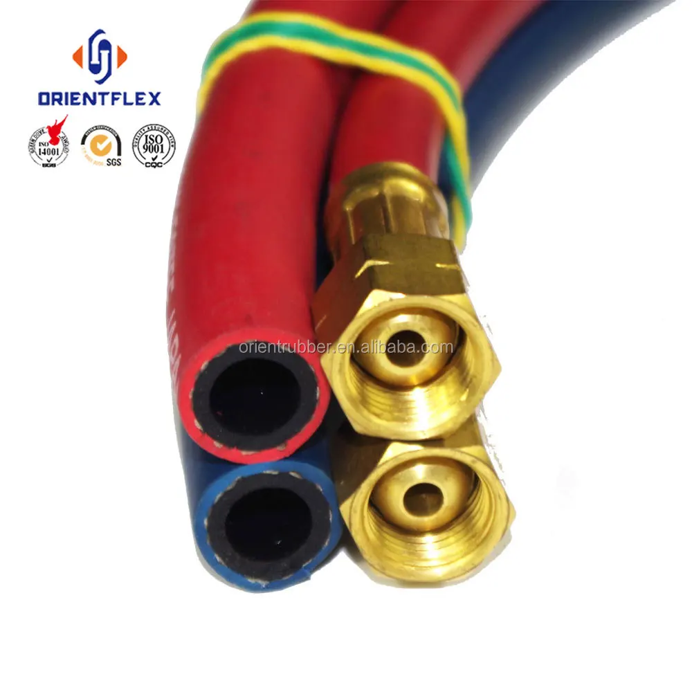 Braided Oxygen Acetylene Gas Twin Line Rubber Welding Hose - Buy ...