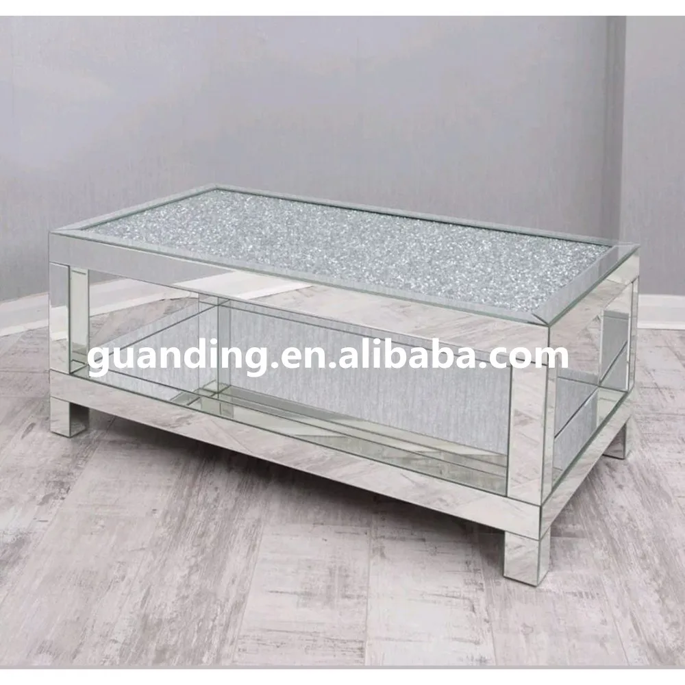 Luxury Sparking Gray Crushed Diamond Dressing Table With Mirror - Buy ...