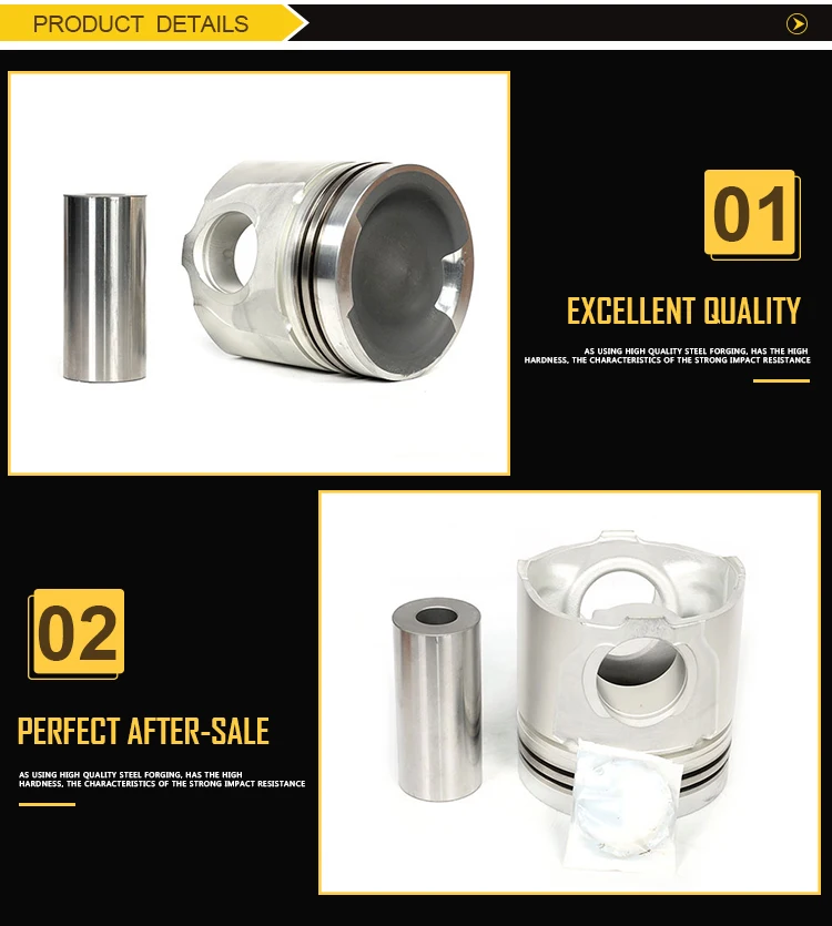 3631246-20 Heavy Dump Truck 48mm 66mm 88mm Cylinder Liner Piston Kit ...
