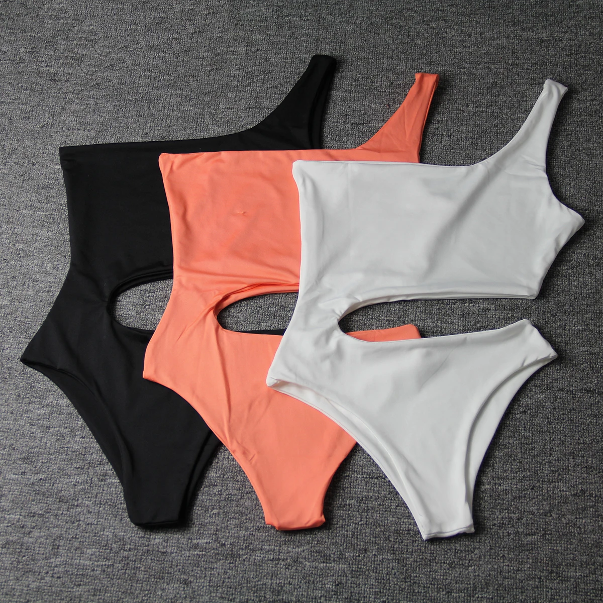 Hot Selling Solid 100% Polyester Bikini Bandage Sexy One Pieces ...