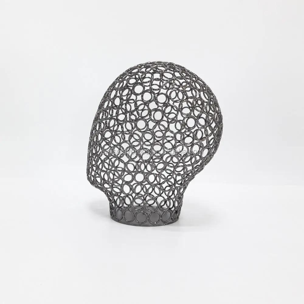 Hot Sale Metal Wire Mesh Men Head Manikin Display Wire Head Metal ...