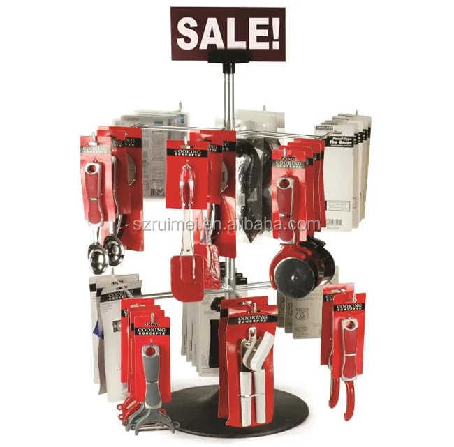 2-tier 12 Peg Hooks Iron Wire Blister Package Hanging Display Rack ...