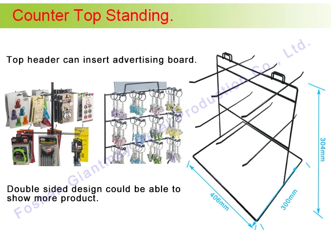 Small Metal Key Ring Counter Rack Key Chain Holder Hanging Hook Case ...