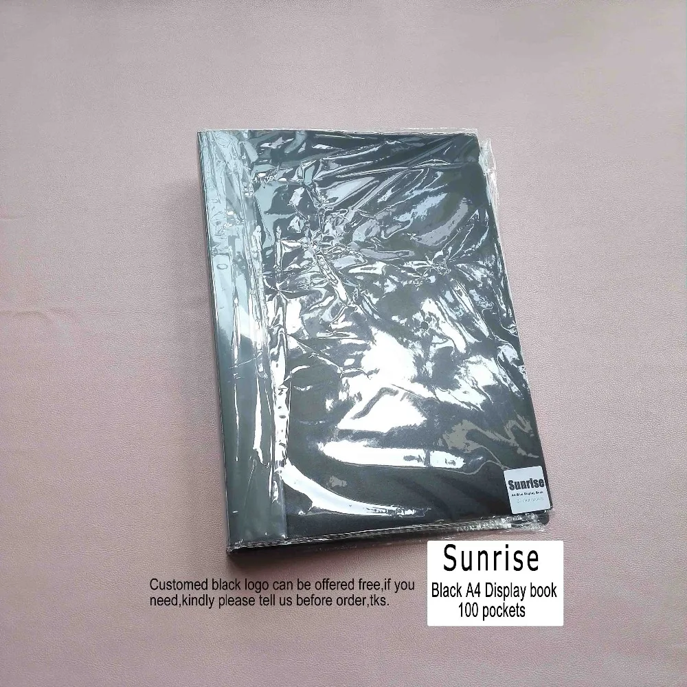 A4 Clear File Folder Document Holder Music Black Cover A4 100 Pockets ...