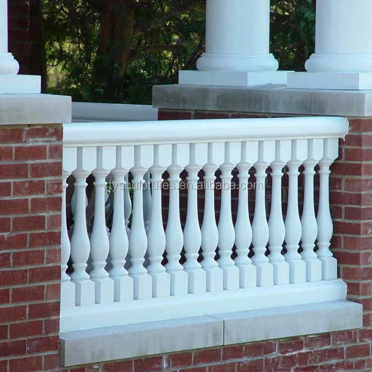 Wholesale Cheap Marble White Balcony Columns Stair Balustrades Custom ...