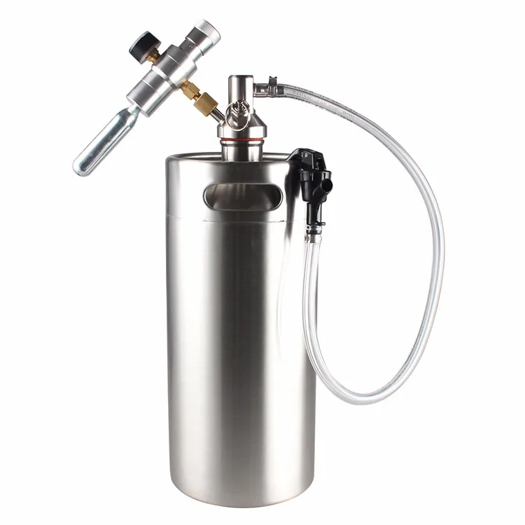 Barrel Container 2gal/8l Beer Growler with Plastic Tapping System