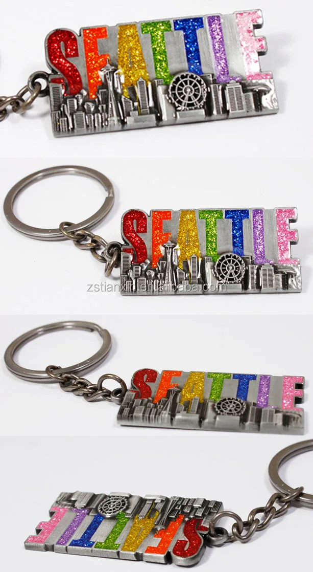 2024 New Usa Souvenirs Gift Seattle Tourist City Key Chain With Custom ...