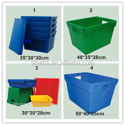 stackable corflute plastic storage bins corrugated plastic boxes ...