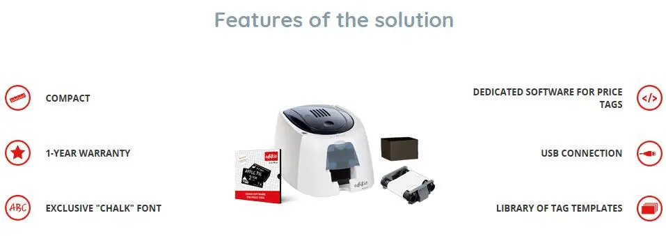 Evolis Edikio Access Price Tag Solution (tag Printer,Software,Ribbons ...