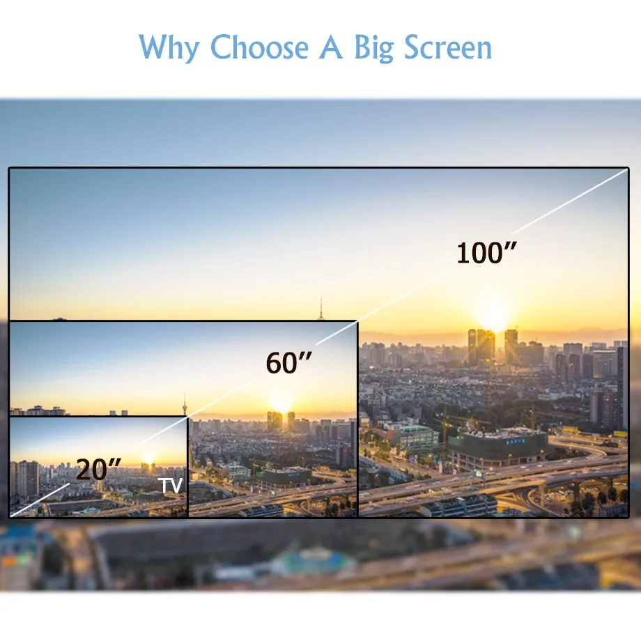 Aun 130" Alr Screen 16:9 Anti Light Screen For Home Theater Mini ...