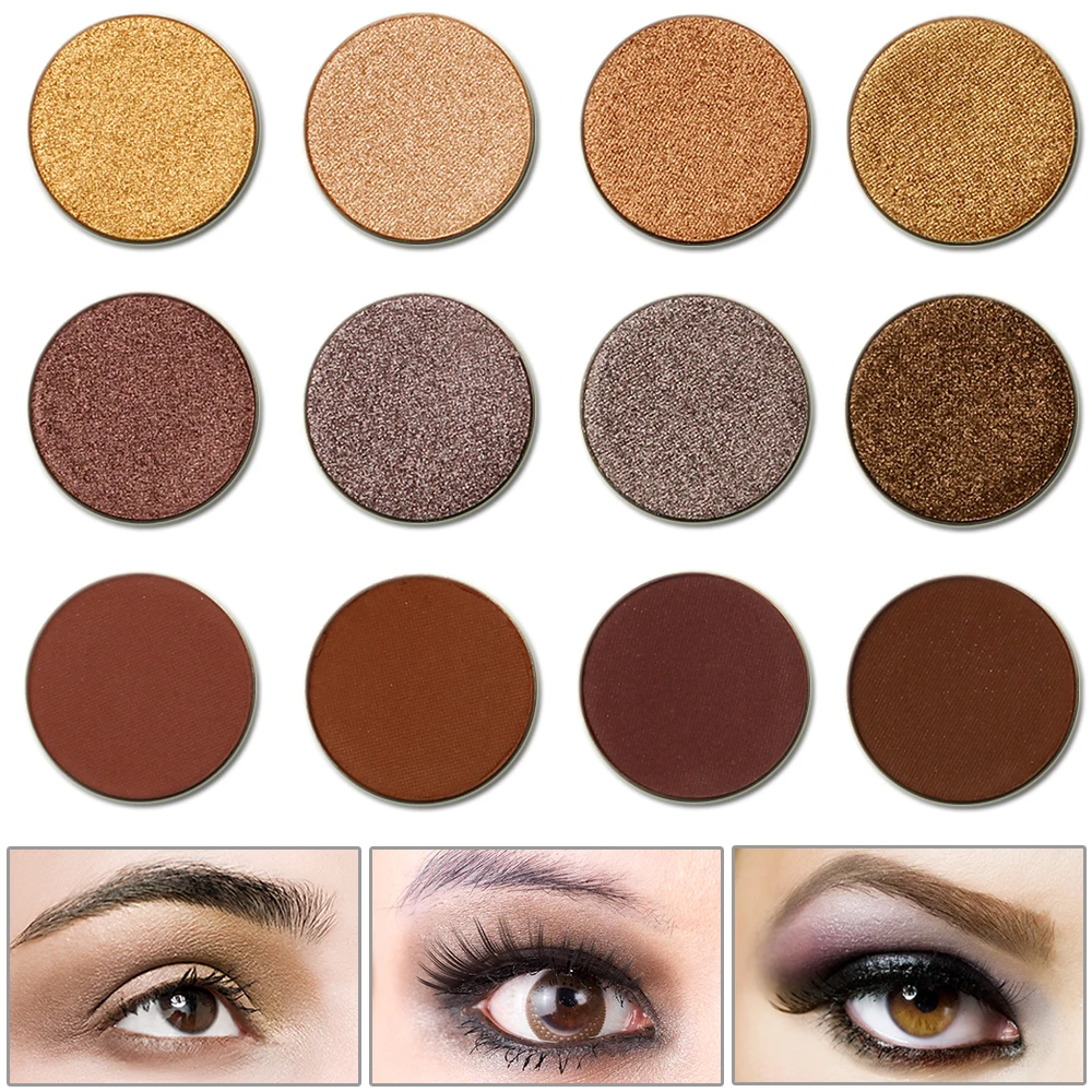 TOP Gold Shimmer Matte Single Cream Glitter Eyeshadow Glossy Small ...