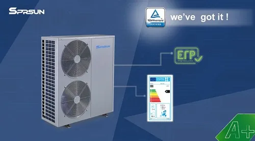 Copeland Scroll Compressor Low Temperature Evi Air Source Heat Pump For ...