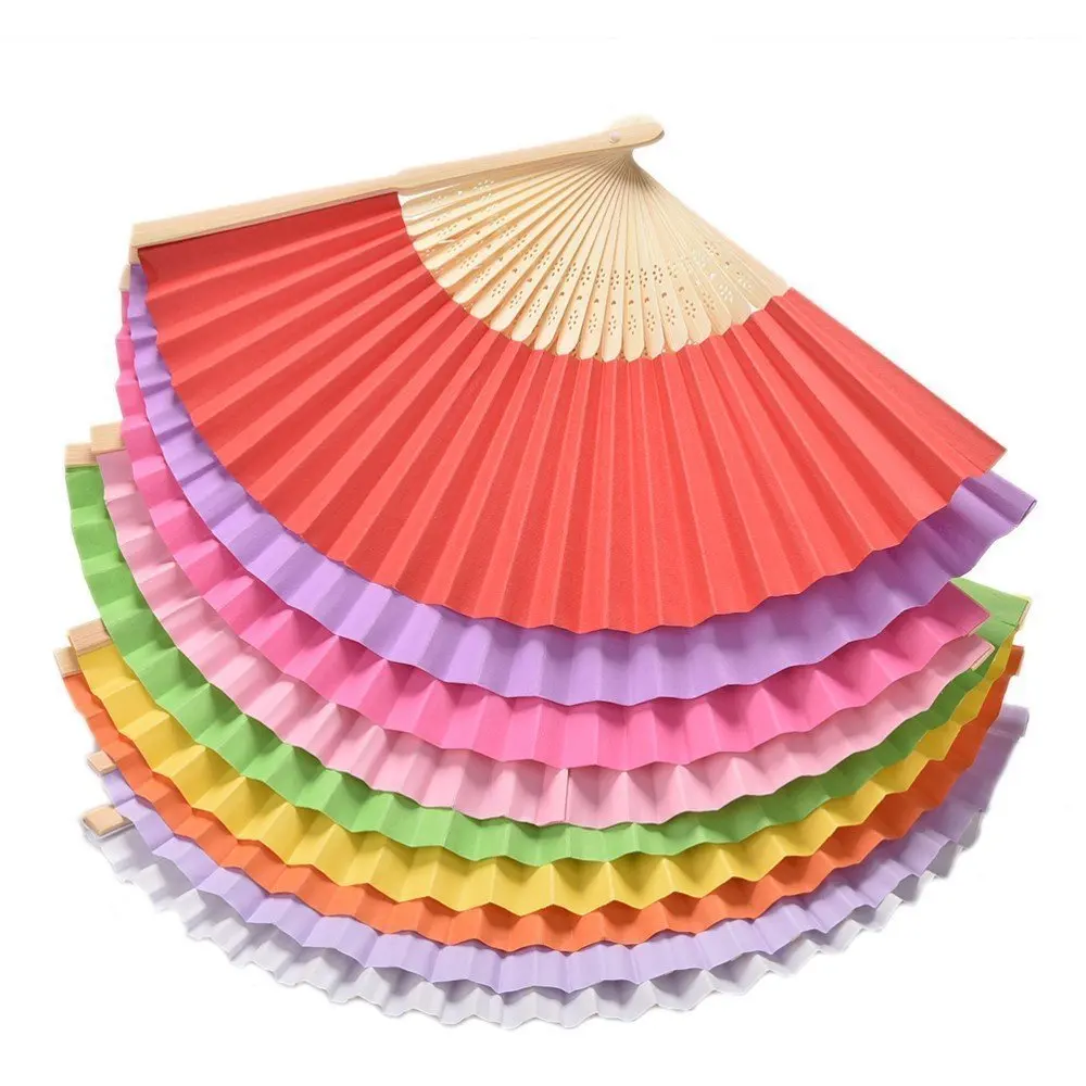 QS Brand Custom logo Pure Printed Wedding Bamboo Hand Fan| Alibaba.com