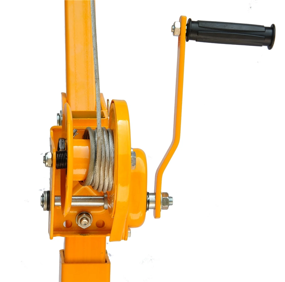 Mobile Portable 200kg Folding Hoist Manual Lifting Car Crane Hand Crank ...