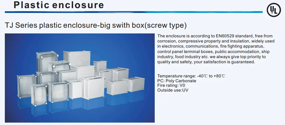 Ul Approval Electrical Junction Box Outdoor Plastic Enclosures - Buy ...