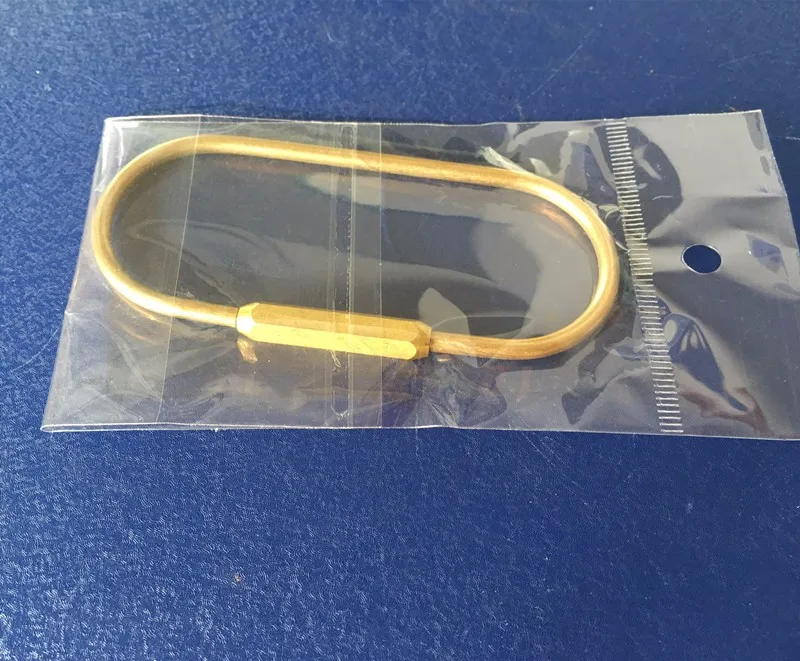 Brass D Shape Key Ring Split Chain Rings Key Holder Loop Craft - Buy D ...