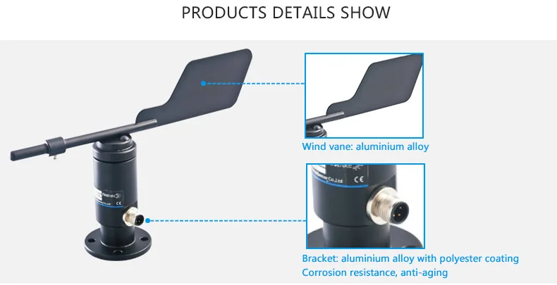 Fst200-202 Hall Effect 420ma 05v Wind Vane Sensor Anemometer Wind Direction Sensor Transmitter ...