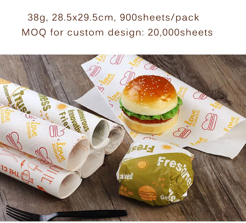 Greaseproof Food Packing Paper,Hamburger Chicken Drumstick Wrapping ...