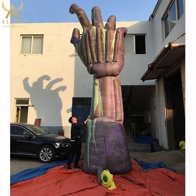 New Bespoke Huge Inflatable Hand Evil Monster Hand Dark Color Night ...
