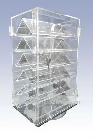 Rotating Clear Portable Body Jewelry Display Case - Holds 500 Piercings
