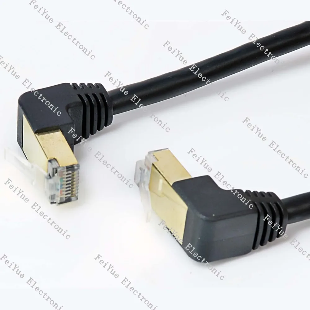 Network Cable Shield Rj45 Up Angle To Down Angle Male 90degree Cat6 ...
