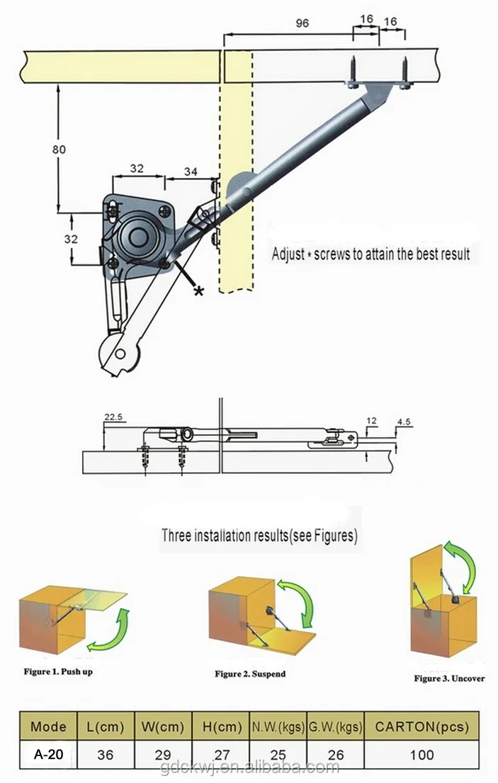 Bulk Wholesale Factory Custom Heavy Duty Cabinet Door Lifting Mechanism ...