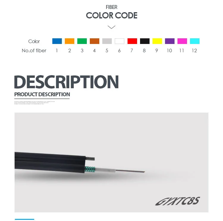 Fiber Optic Cable (foc) Figure 8 12core 24 Core 48 Core - Buy Figure 8 ...