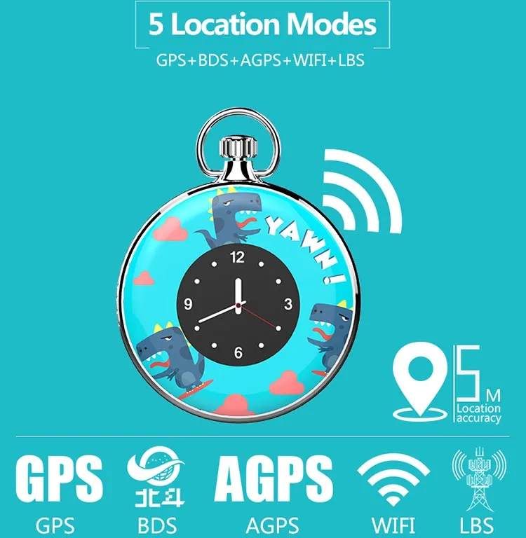 Sentar Smart Mini Gps Tracker Round Type Tracking Device Clock Tracker ...