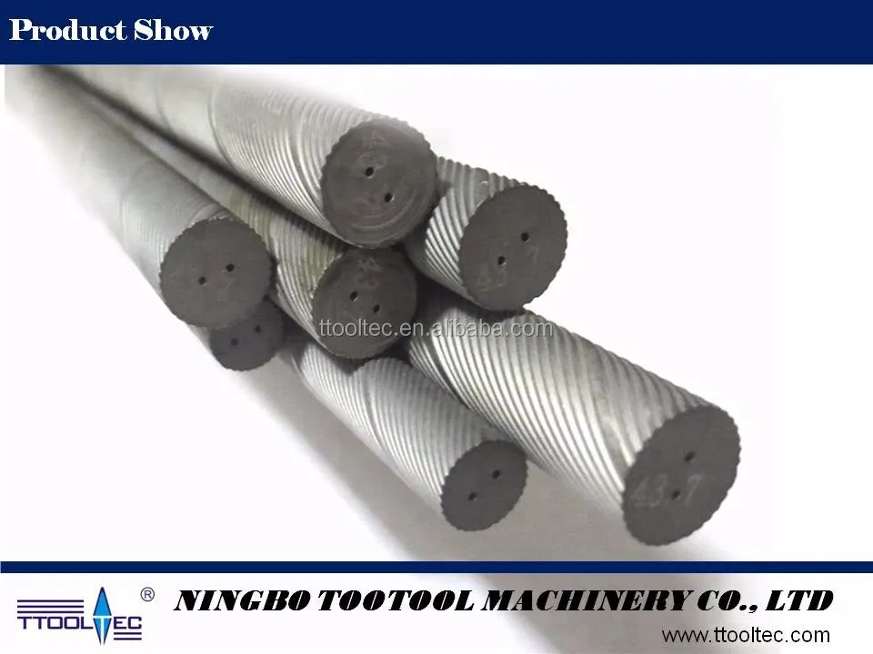 Tungsten Carbide Rods With Double Helical Holes 30(r),Cemented Carbide ...