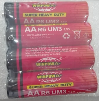 R6p 1.5v Um-3 Aa Zinc Carbon Battery Aa,Um3 Aa Battery R6p Non ...