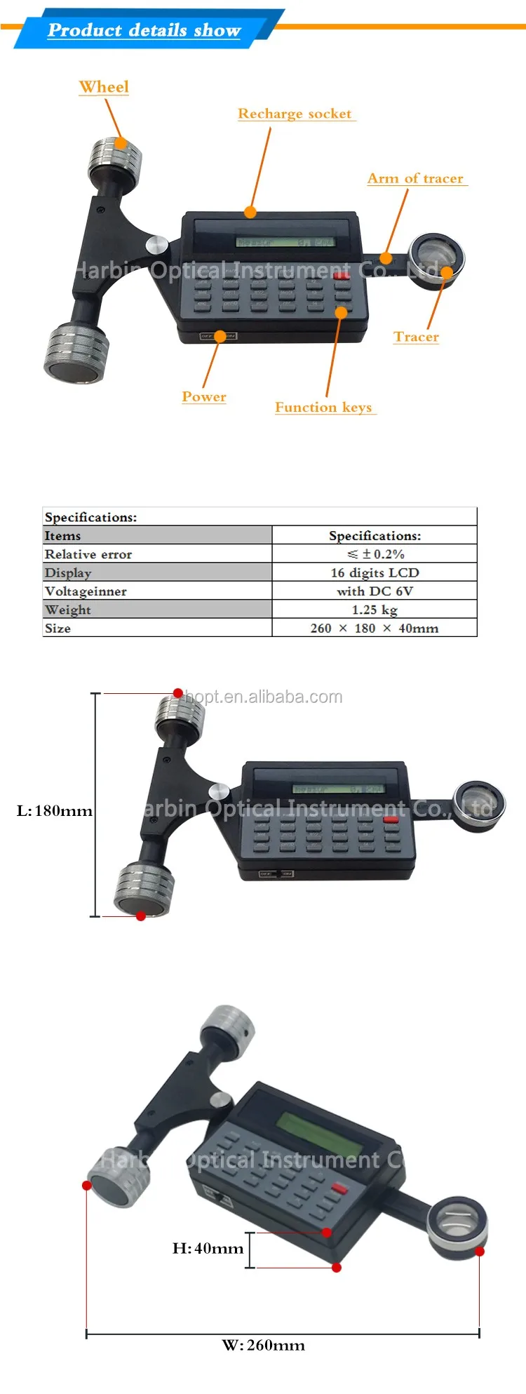 Electronic Digital Planimeter QCJ-2000 - Accurate Measurement Tool for ...